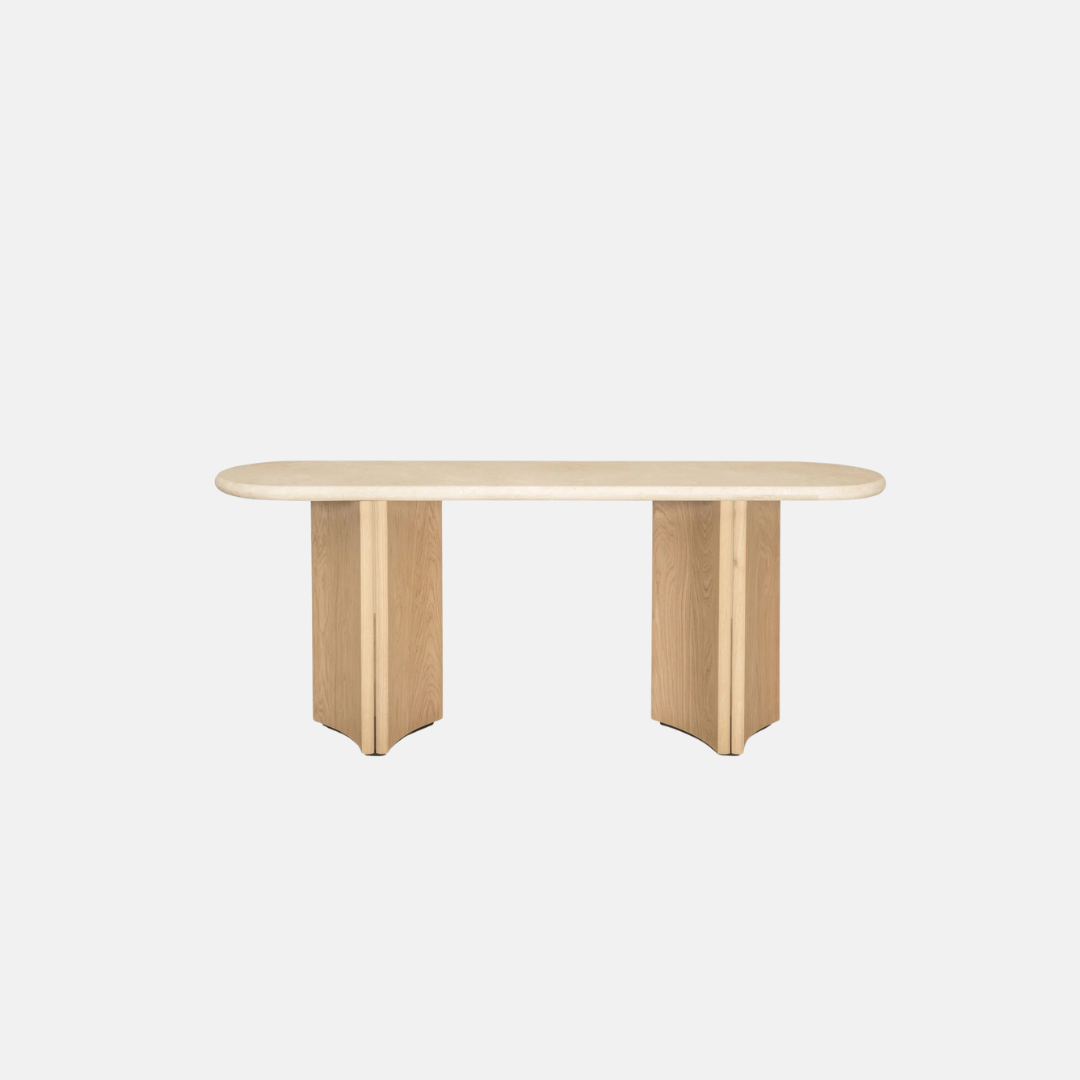 Senna Console Table Melbourne | Marble & Oak Hallway Table
